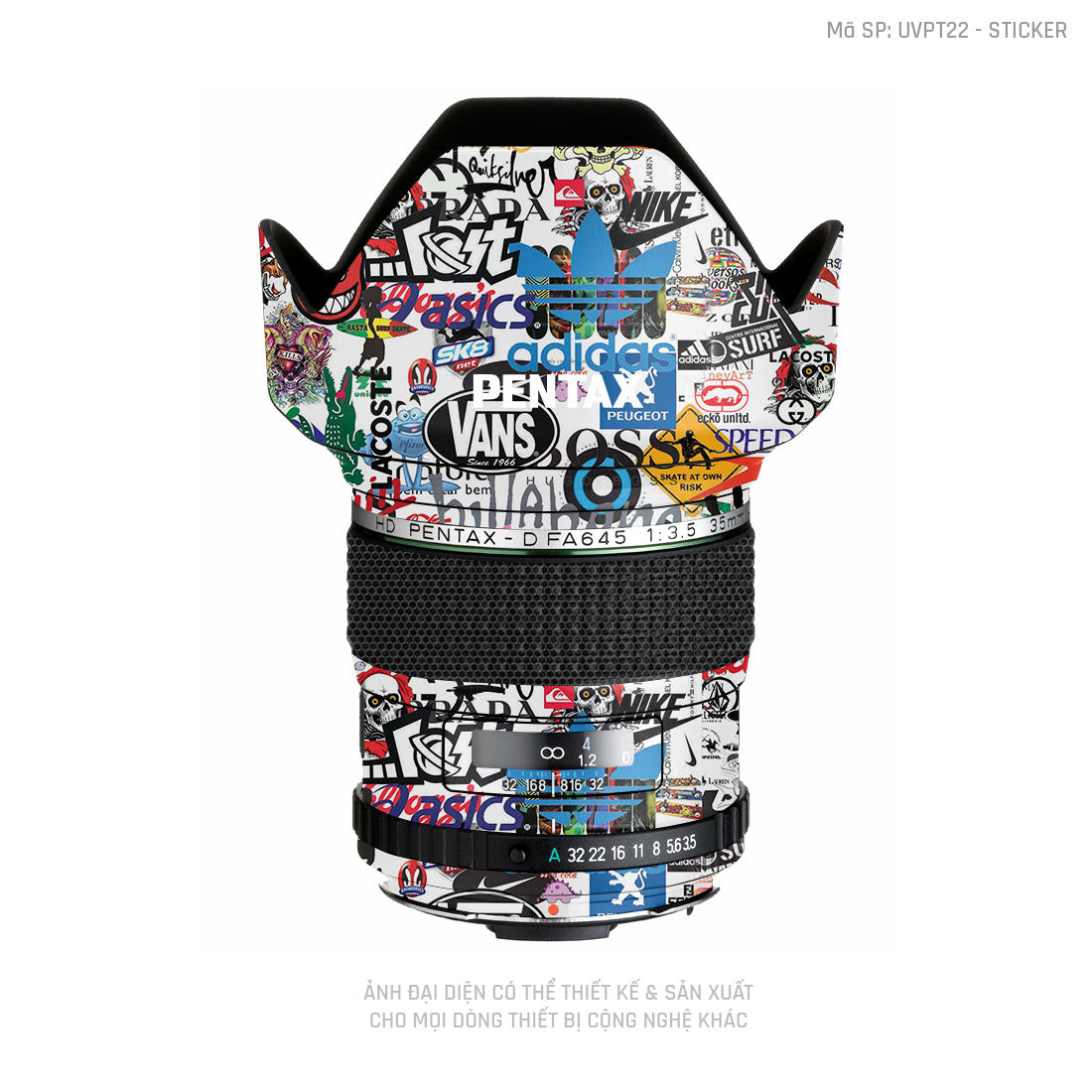 Dán Skin Ống Kính Pentax Vân Nổi Sticker 04 | UVPT22 – AZSKIN.VN