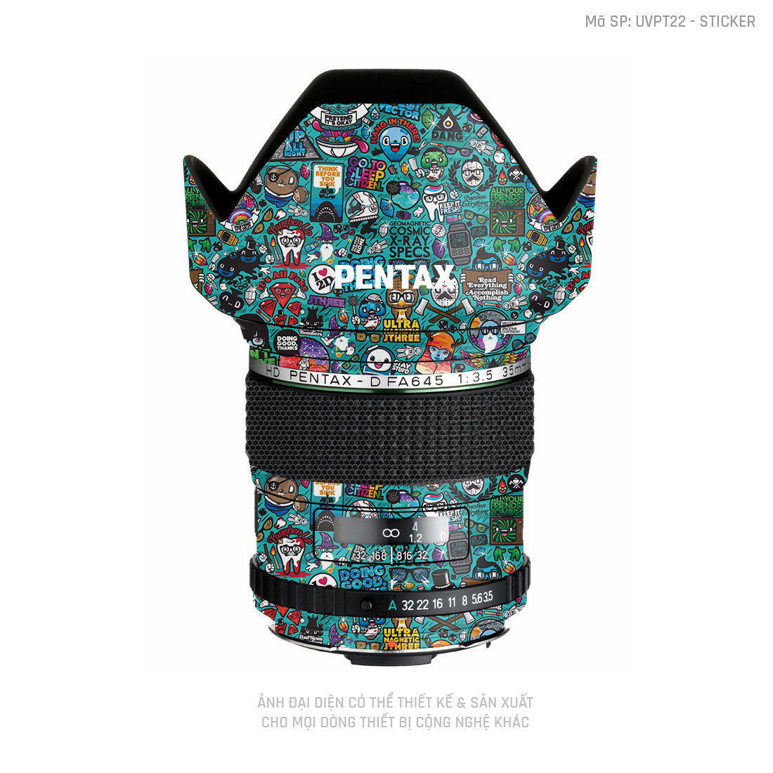 Dán Skin Ống Kính Pentax Vân Nổi Sticker 03 | UVPT22 – AZSKIN.VN