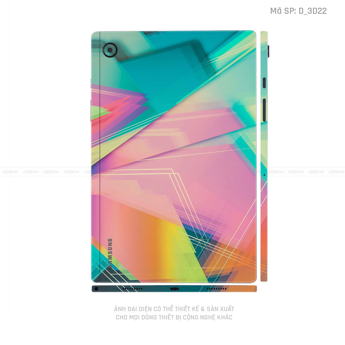 Dán Skin Galaxy Tab A Series Hình Nghệ Thuật 3D | D_3D22 – AZSKIN.VN