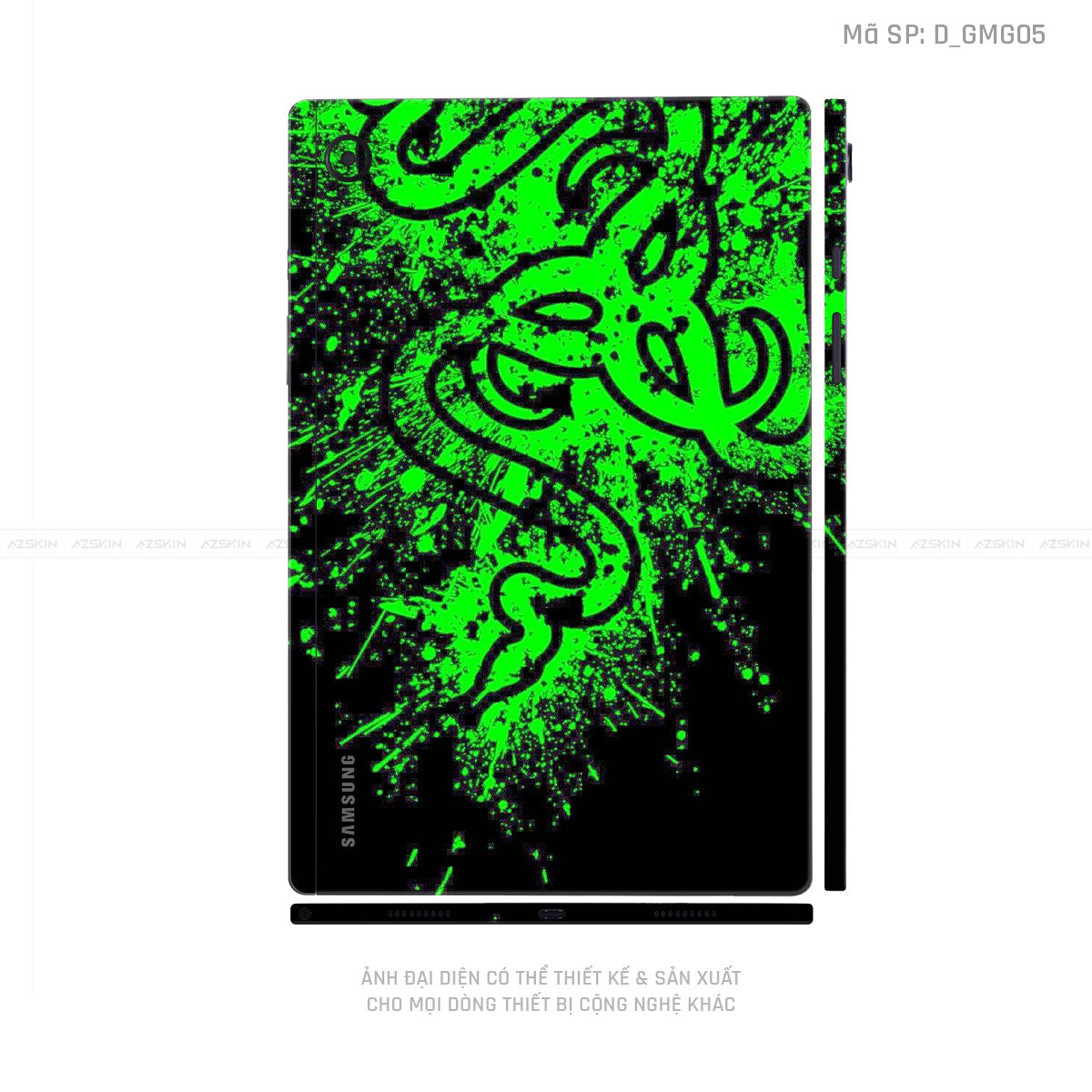 Dán Skin Galaxy Tab A Series Hình Gaming Gear | D_GMG05 – AZSKIN.VN