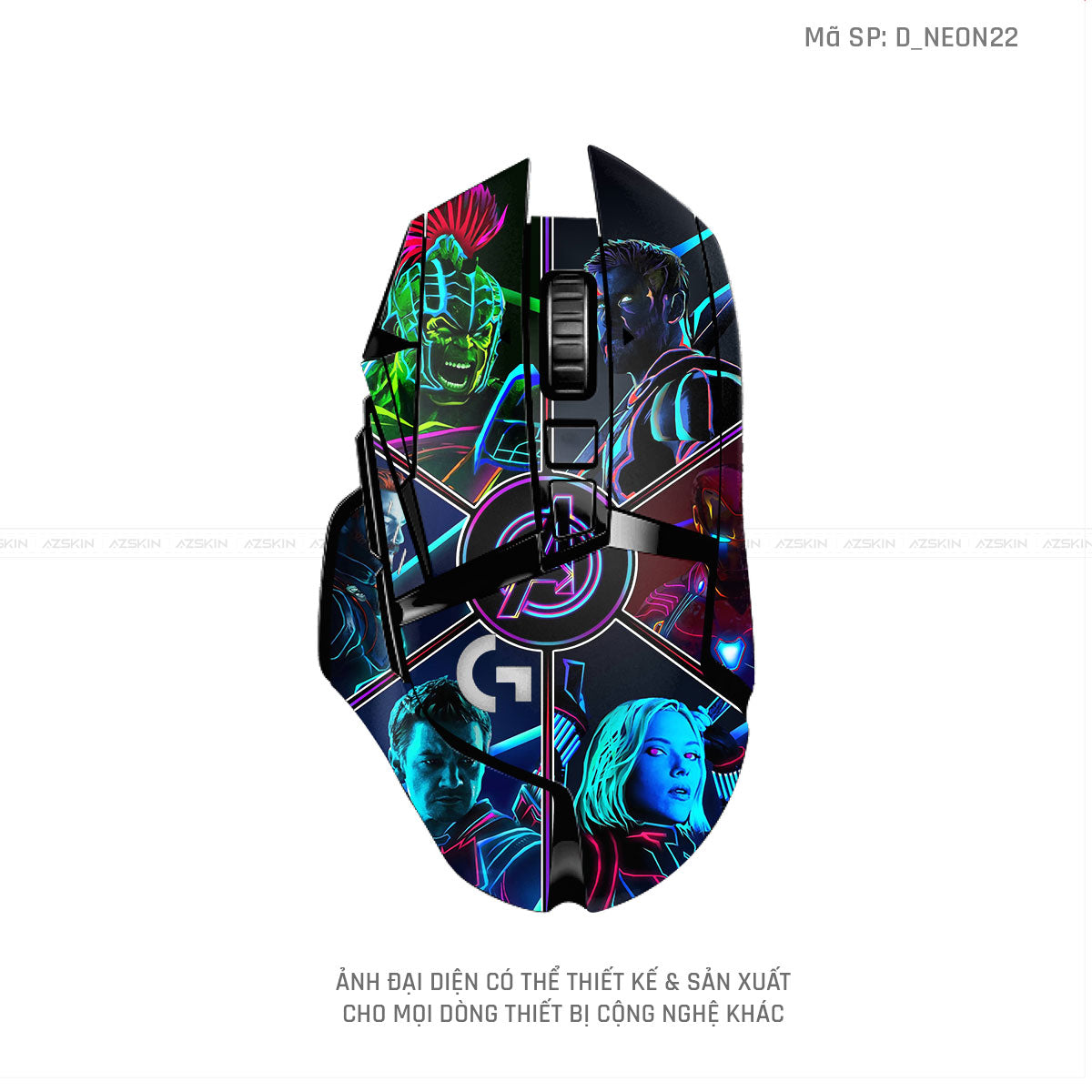 Skin Dán Chuột Logitech Hình Neon | D_NEON22 – AZSKIN.VN