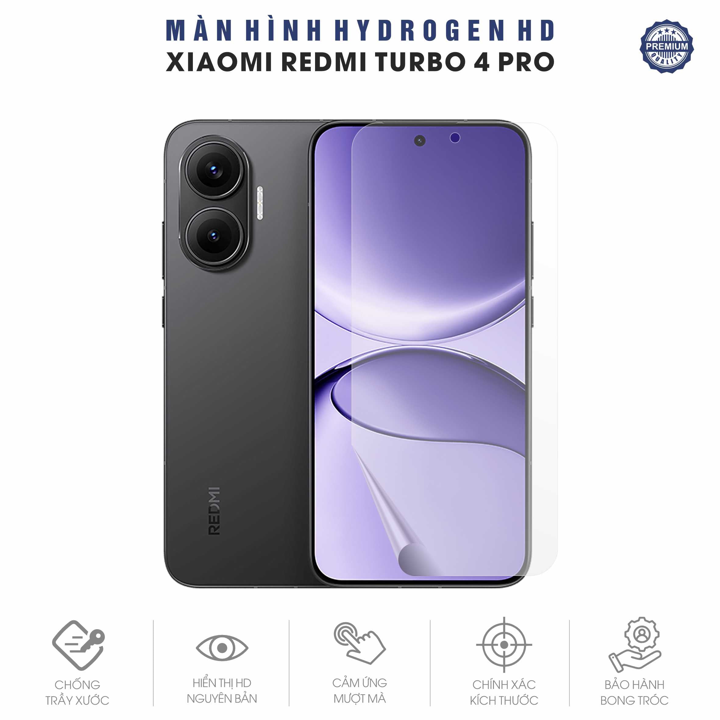 Dán Màn Hình Redmi Turbo 4 Pro Hydrogen HD Chống Xước Tốt Nhất – AZSKIN.VN