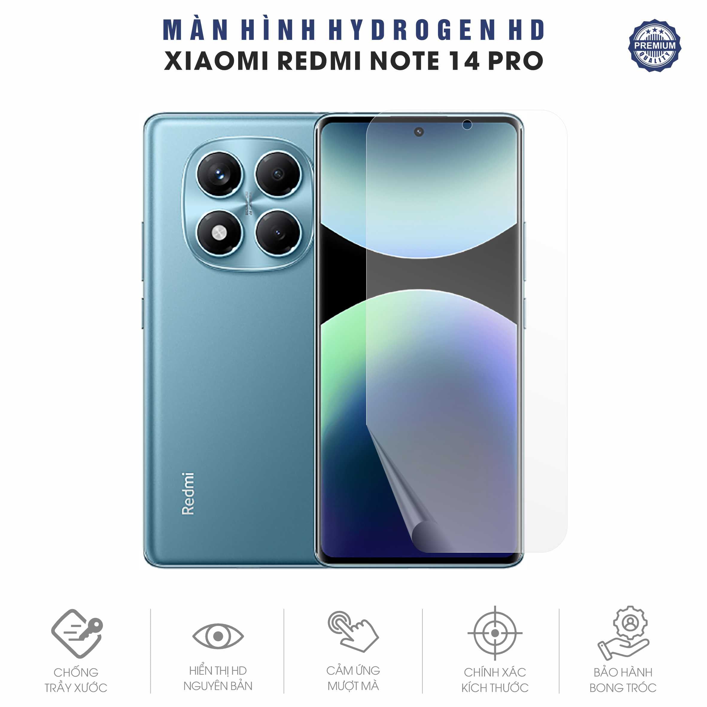 Dán Màn Hình Redmi Note 14 5G | Pro | Pro Plus Hydrogen HD – AZSKIN.VN